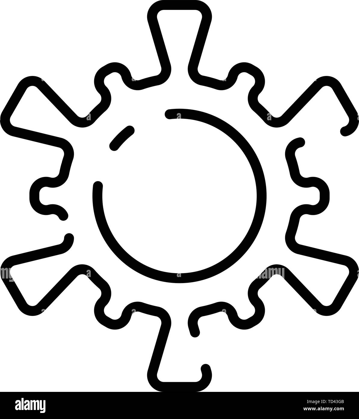 Dangerous virus icon, outline style Stock Vector Image & Art - Alamy