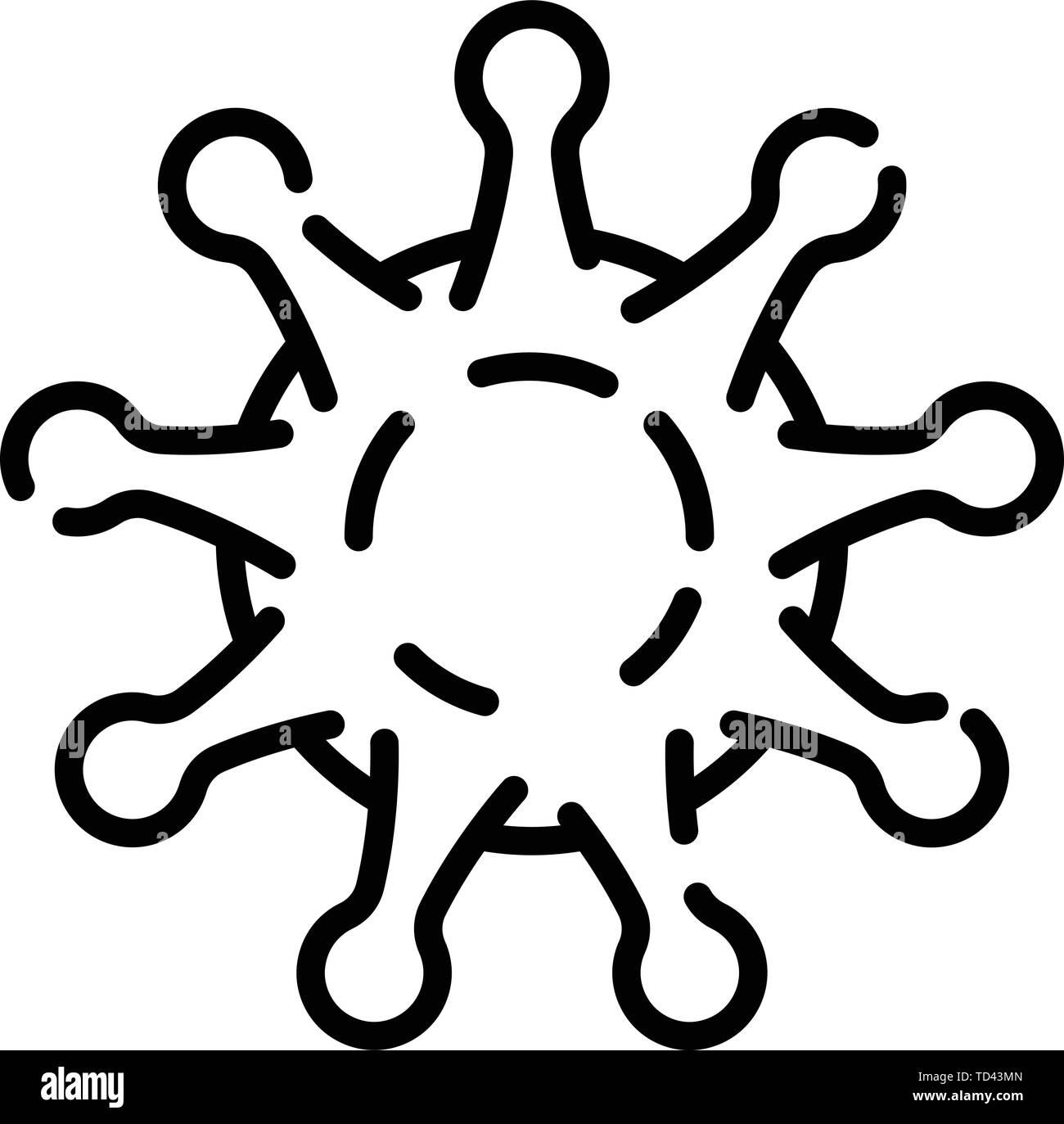 Popular virus icon, outline style Stock Vector Image & Art - Alamy