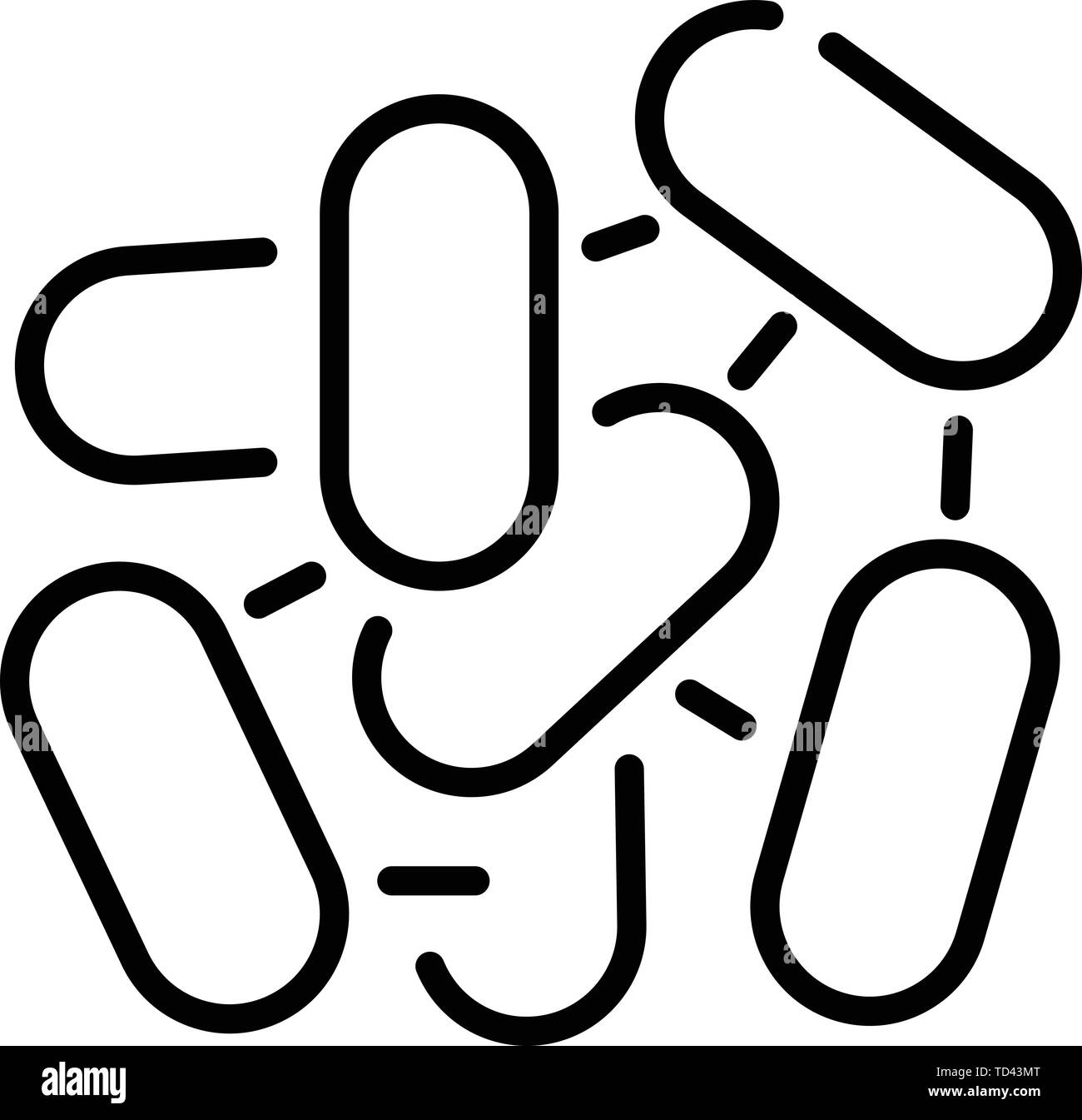 Intestinal bacteria icon, outline style Stock Vector Image & Art - Alamy