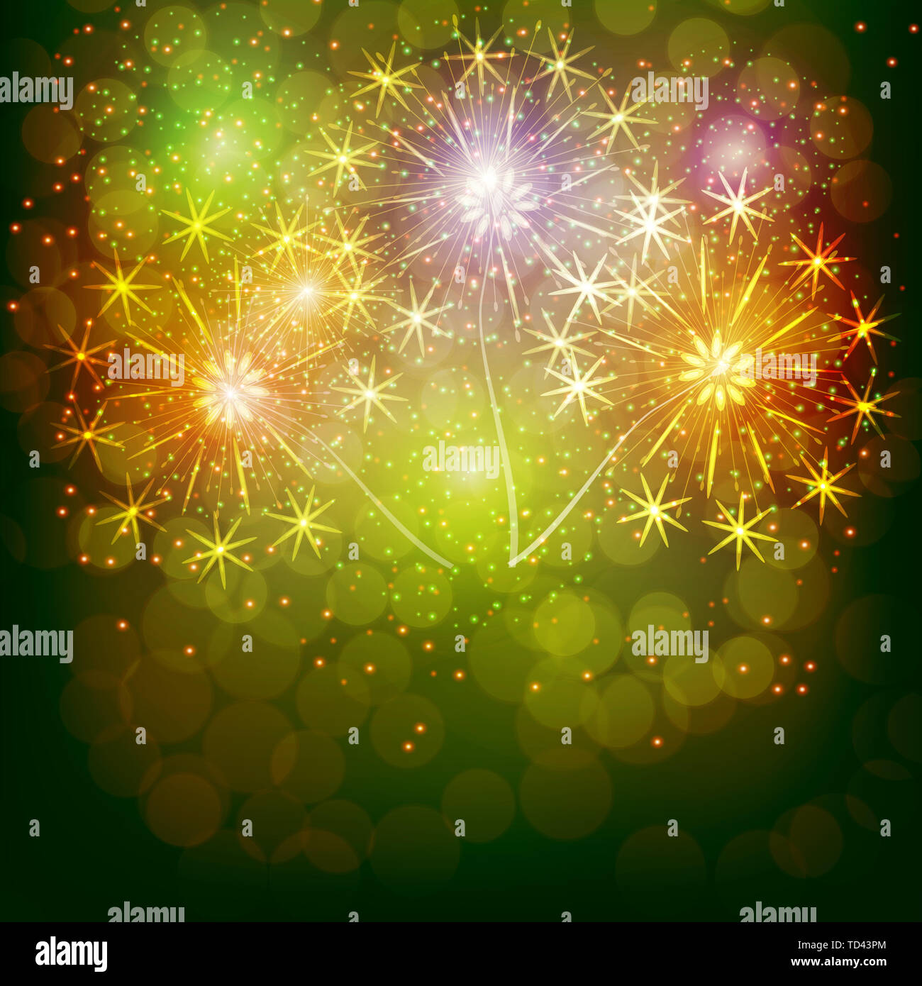 Red fireworks for holidays. Sparkling in dark sky. Fireworks for ...