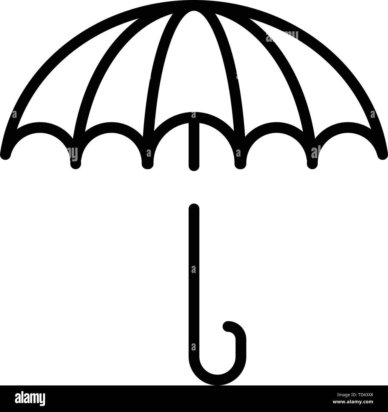Retro umbrella icon, outline style Stock Vector Image & Art - Alamy