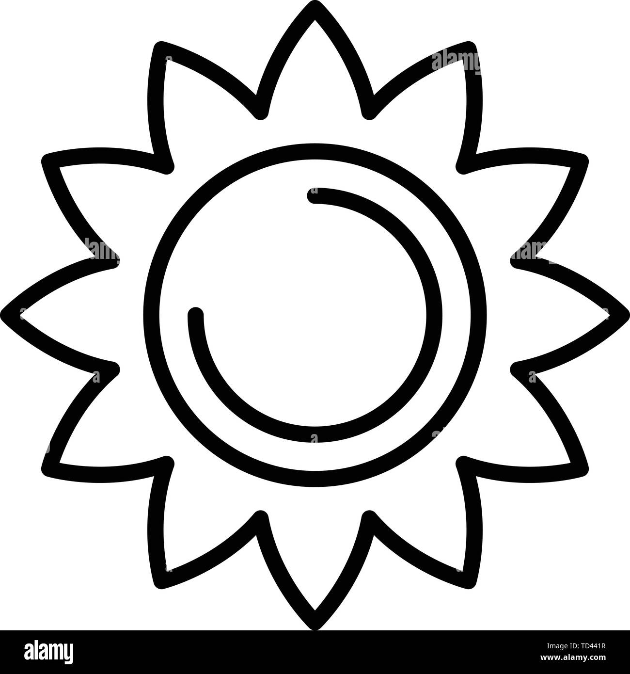 Small sunflower icon, outline style Stock Vector Image & Art - Alamy