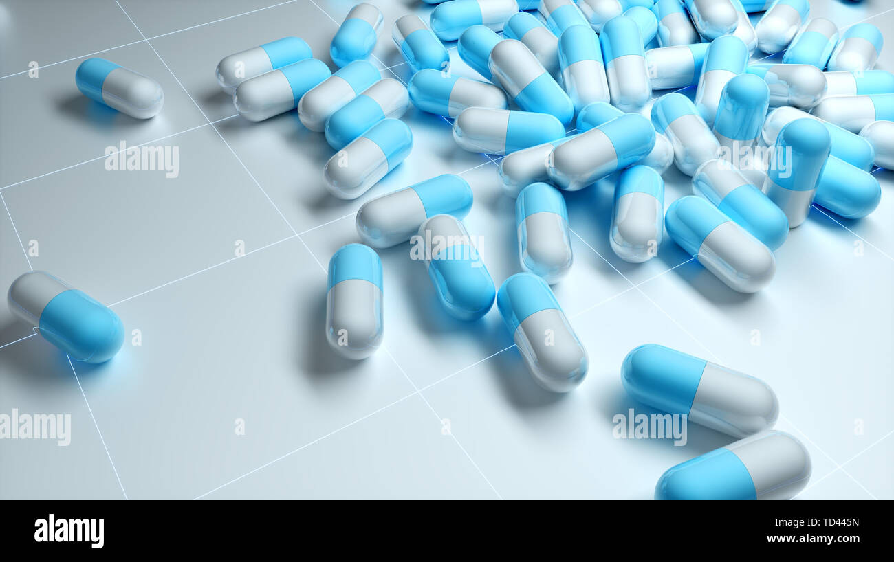 3D rendered capsule scene illustration Stock Photo - Alamy