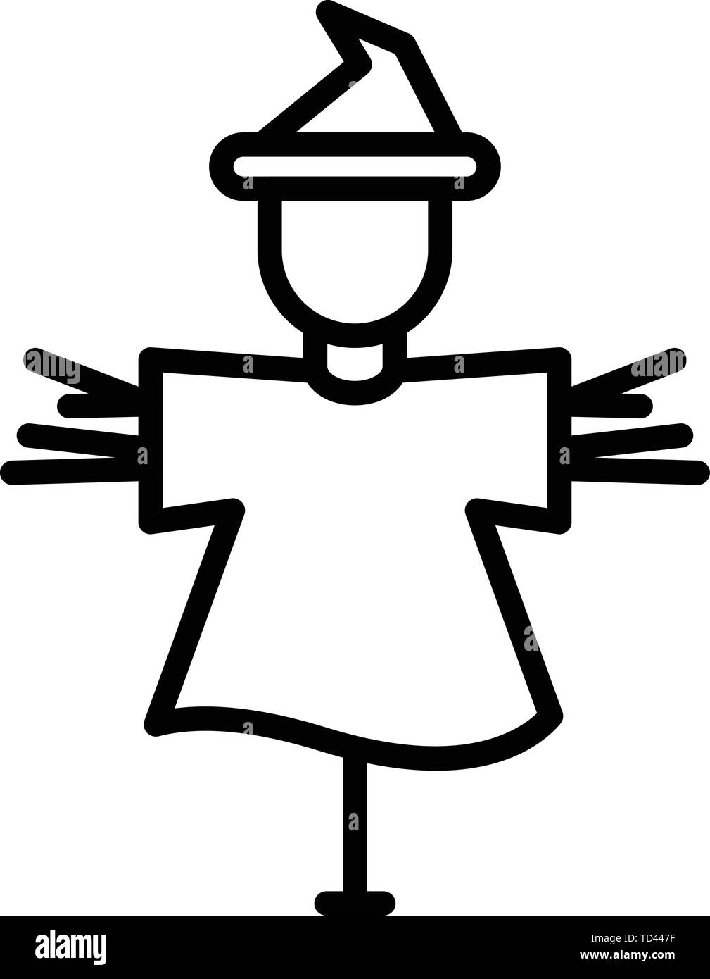 Scarecrow icon, outline style Stock Vector Image & Art - Alamy
