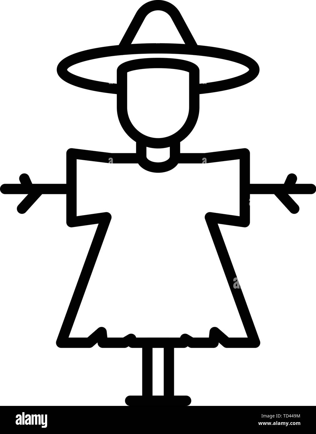 Classic scarecrow icon, outline style Stock Vector Image & Art - Alamy