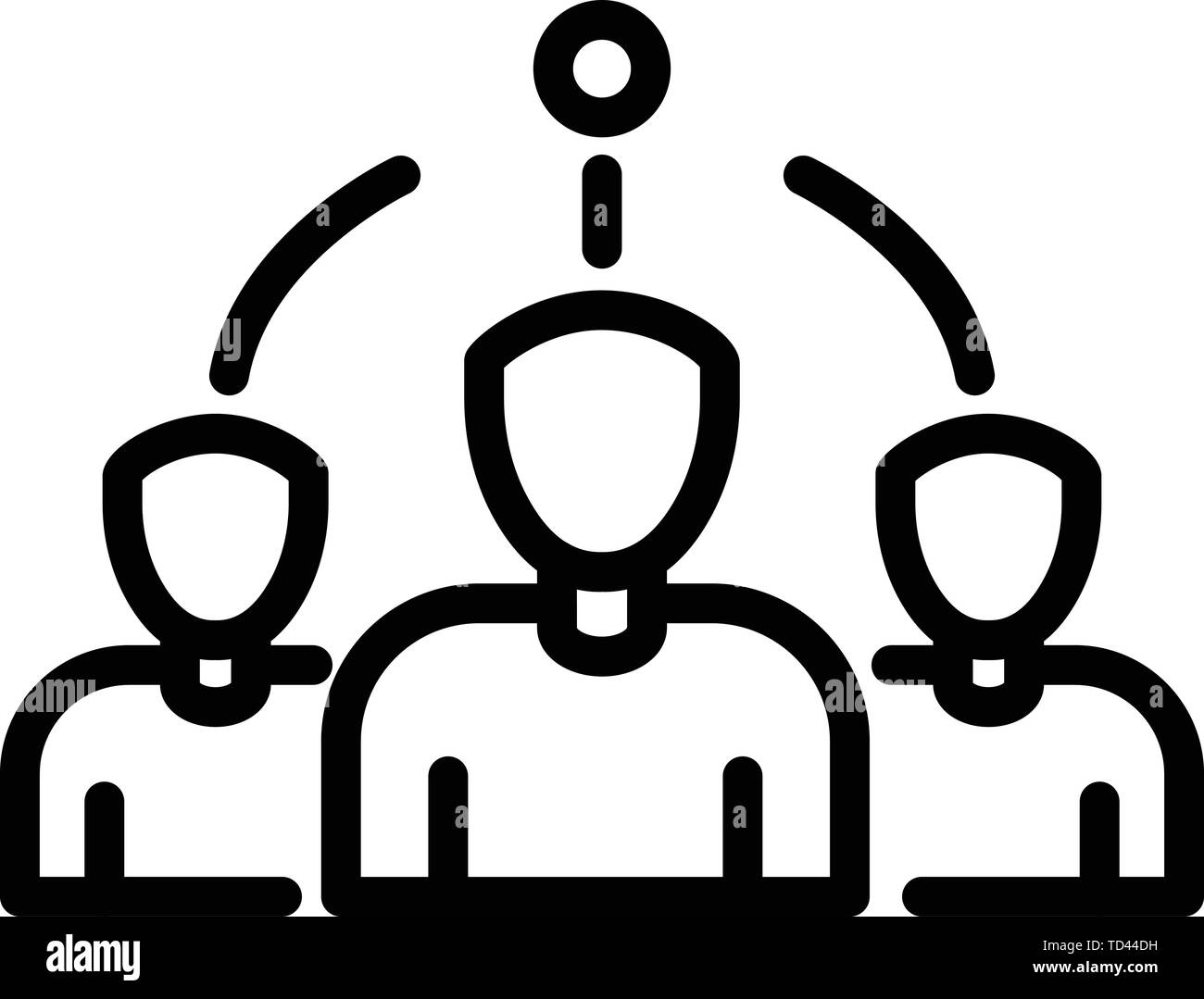 Administrator and team icon, outline style Stock Vector Image & Art - Alamy