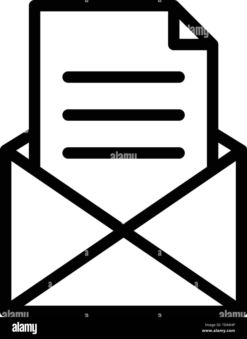 Letter in envelope icon, outline style Stock Vector Image & Art - Alamy