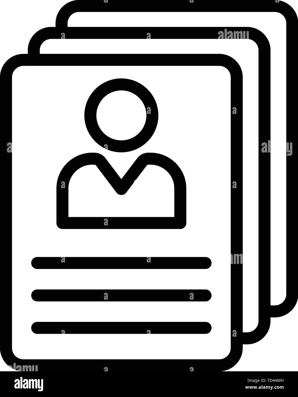 Personal files icon, outline style Stock Vector Image & Art - Alamy