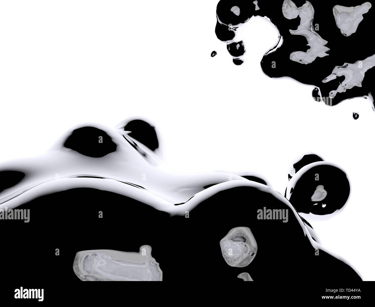 Abstract black and white liquid background.It can be used for print and ...