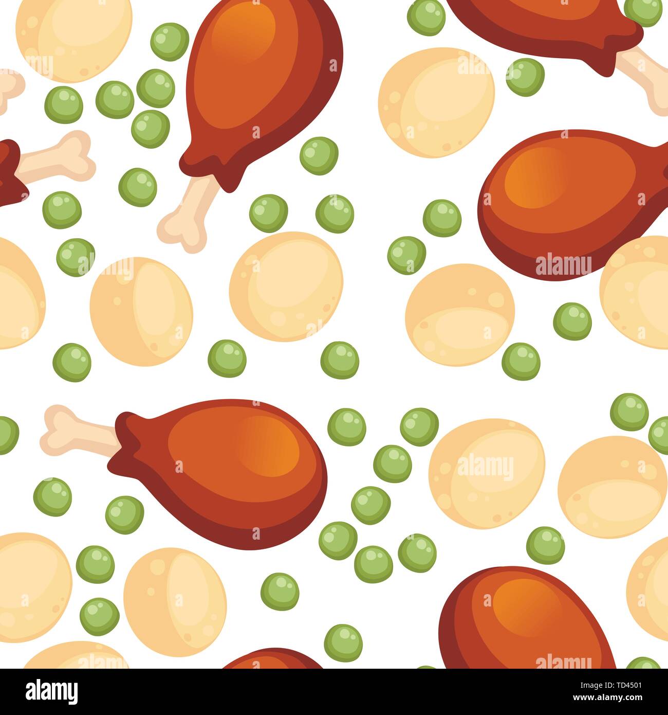 Chicken vegetables boiled potatoes Stock Vector Images - Alamy