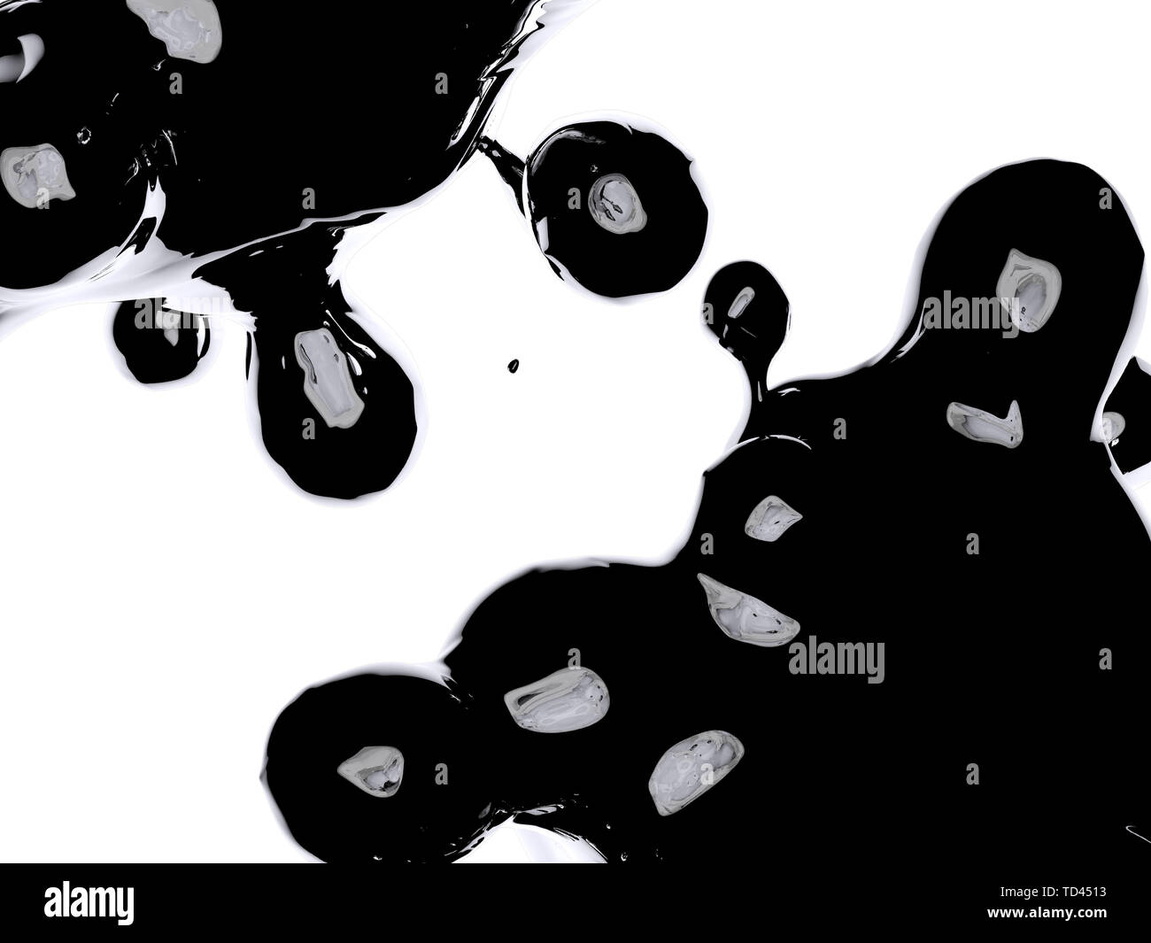 Abstract black and white liquid background.It can be used for print and ...