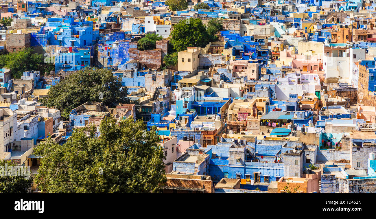 The Blue City in Jodhpur, Rajasthan, India, Asia Stock Photo - Alamy