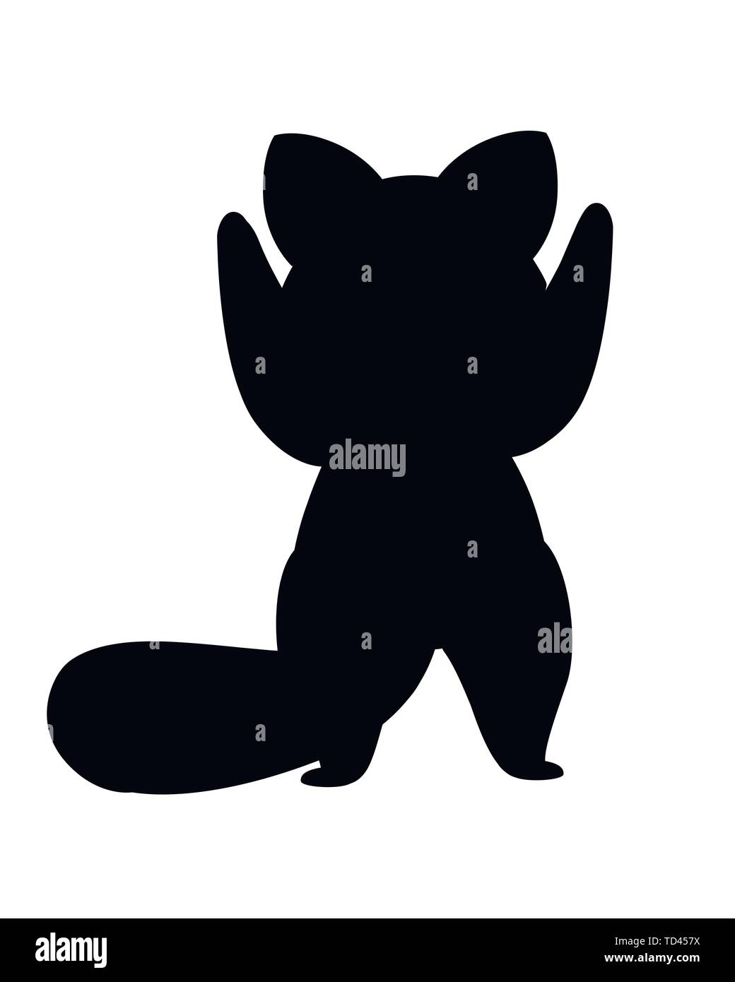 Cute adorable red panda hands up cartoon design animal character flat ...