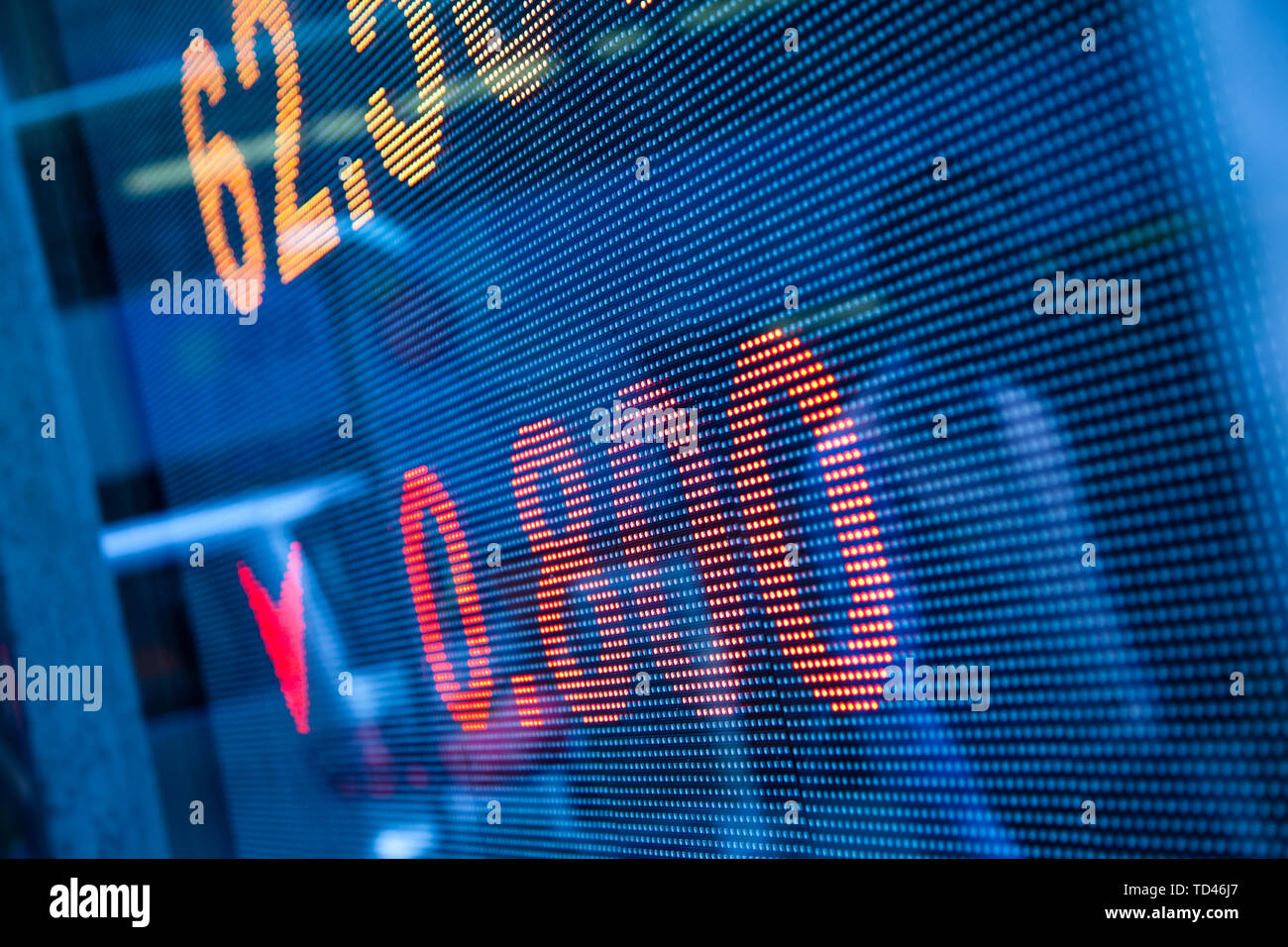 Display of Stock Market quotes Stock Photo - Alamy