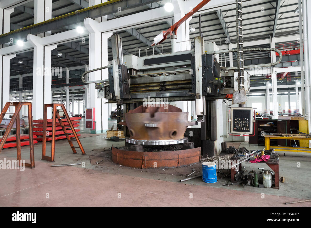 Modern mechanism factory interior Stock Photo - Alamy