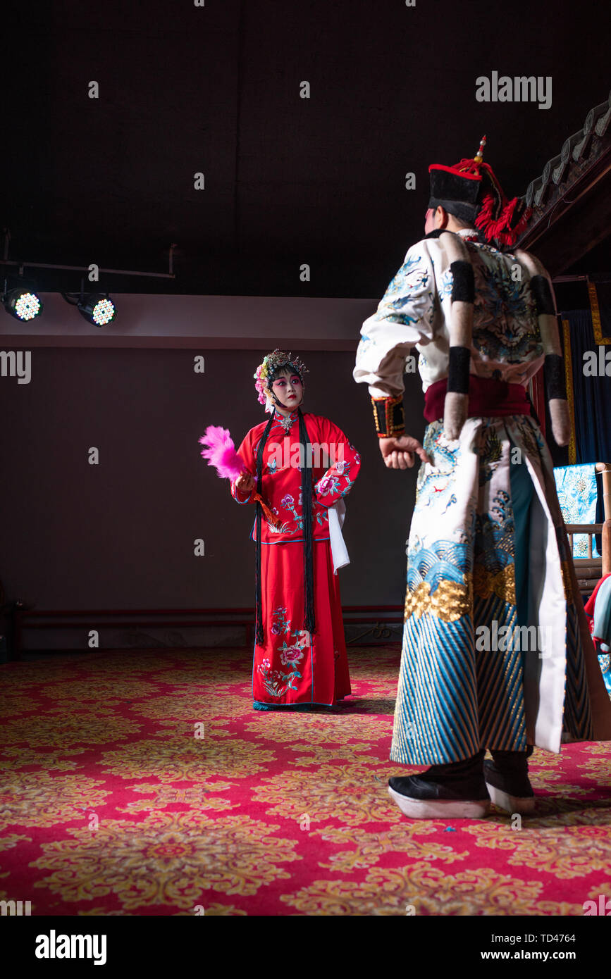 Sichuan opera stage performance Stock Photo - Alamy