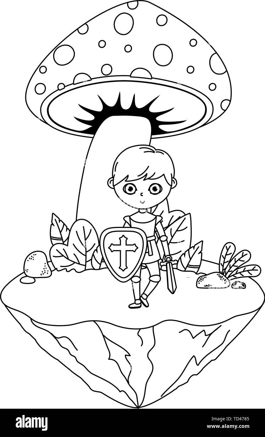 Medieval knight design, Man cartoon hero warrior armor history theme ...