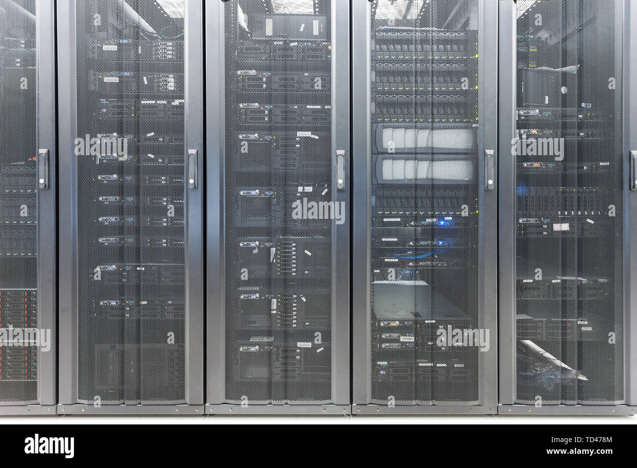 Telecommunication server in data center Stock Photo - Alamy