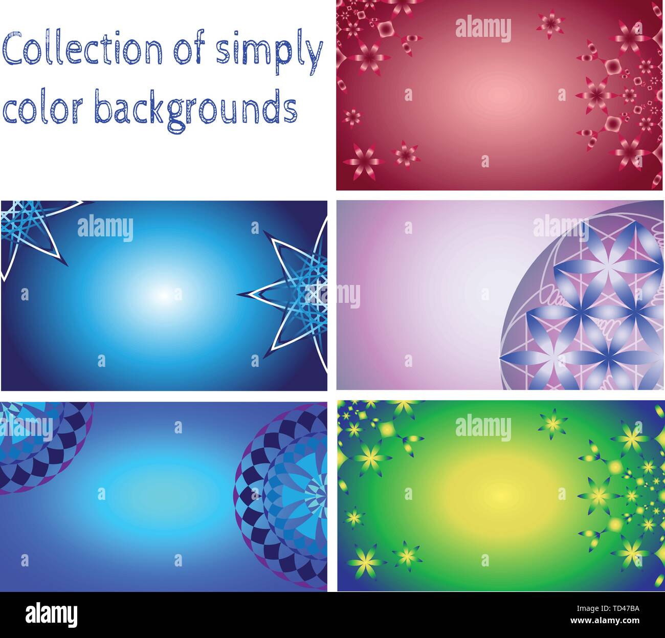 Collection of 5 simply backgrounds Stock Vector Image & Art - Alamy