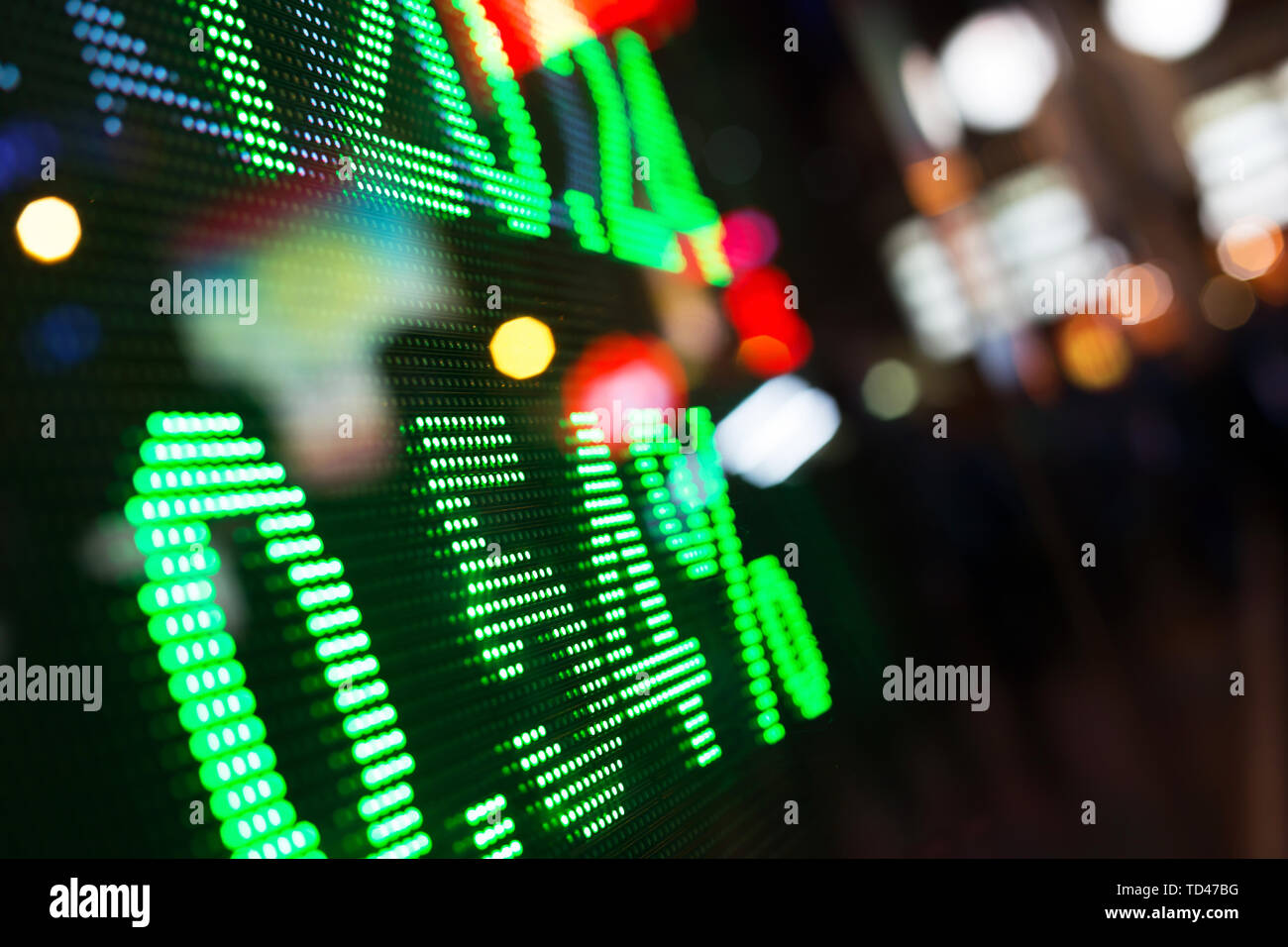 Display of Stock Market quotes Stock Photo - Alamy