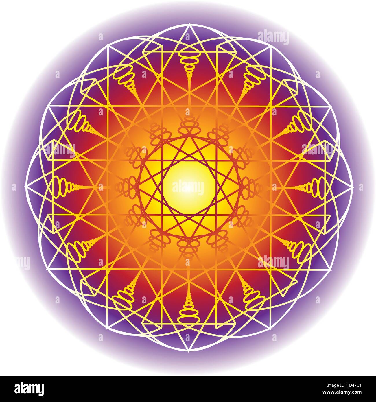 Colour geometry mandala vector pattern Stock Vector Image & Art - Alamy