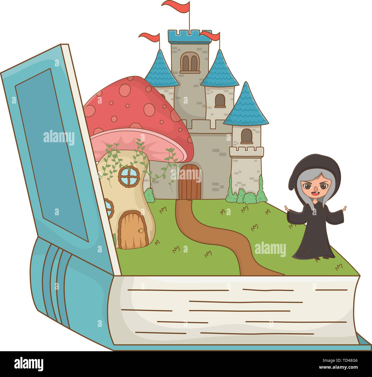 Book and character design, Fairytale history medieval fantasy kingdom ...