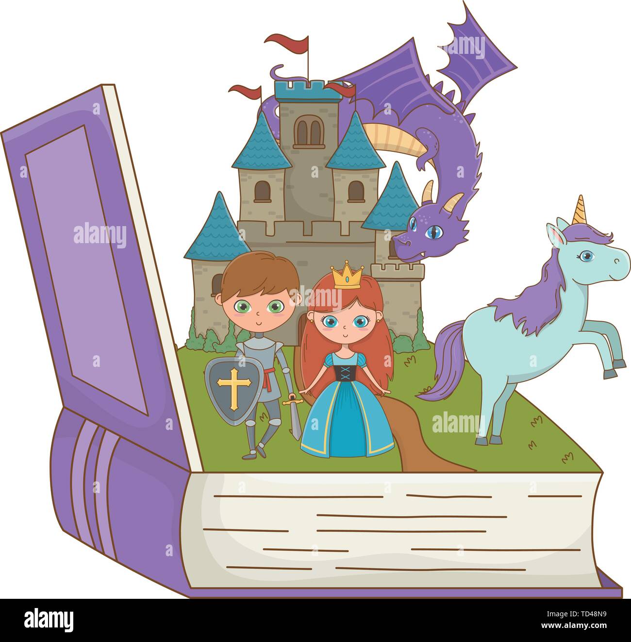 Book and character design, Fairytale history medieval fantasy kingdom ...