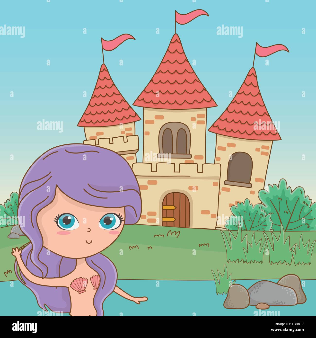 Mermaid design, Fairytale history medieval fantasy kingdom tale game ...