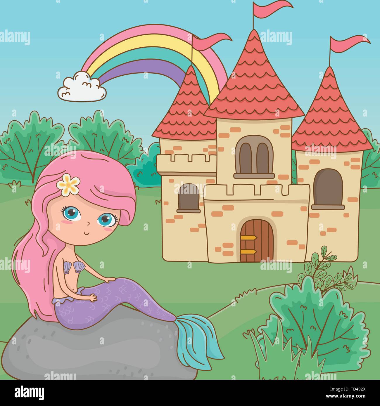 Mermaid design, Fairytale history medieval fantasy kingdom tale game ...