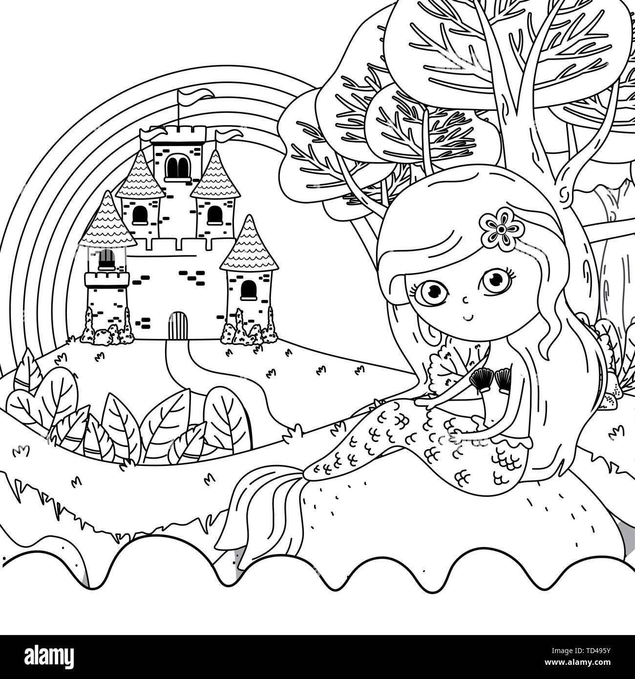 Mermaid design, Fairytale history medieval fantasy kingdom tale game ...