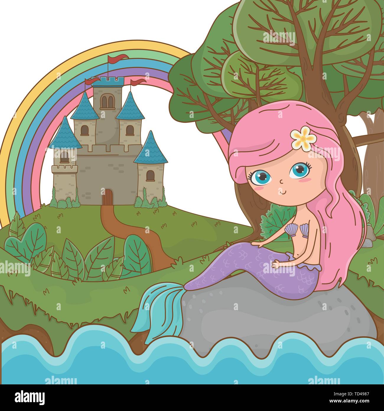 Mermaid design, Fairytale history medieval fantasy kingdom tale game ...