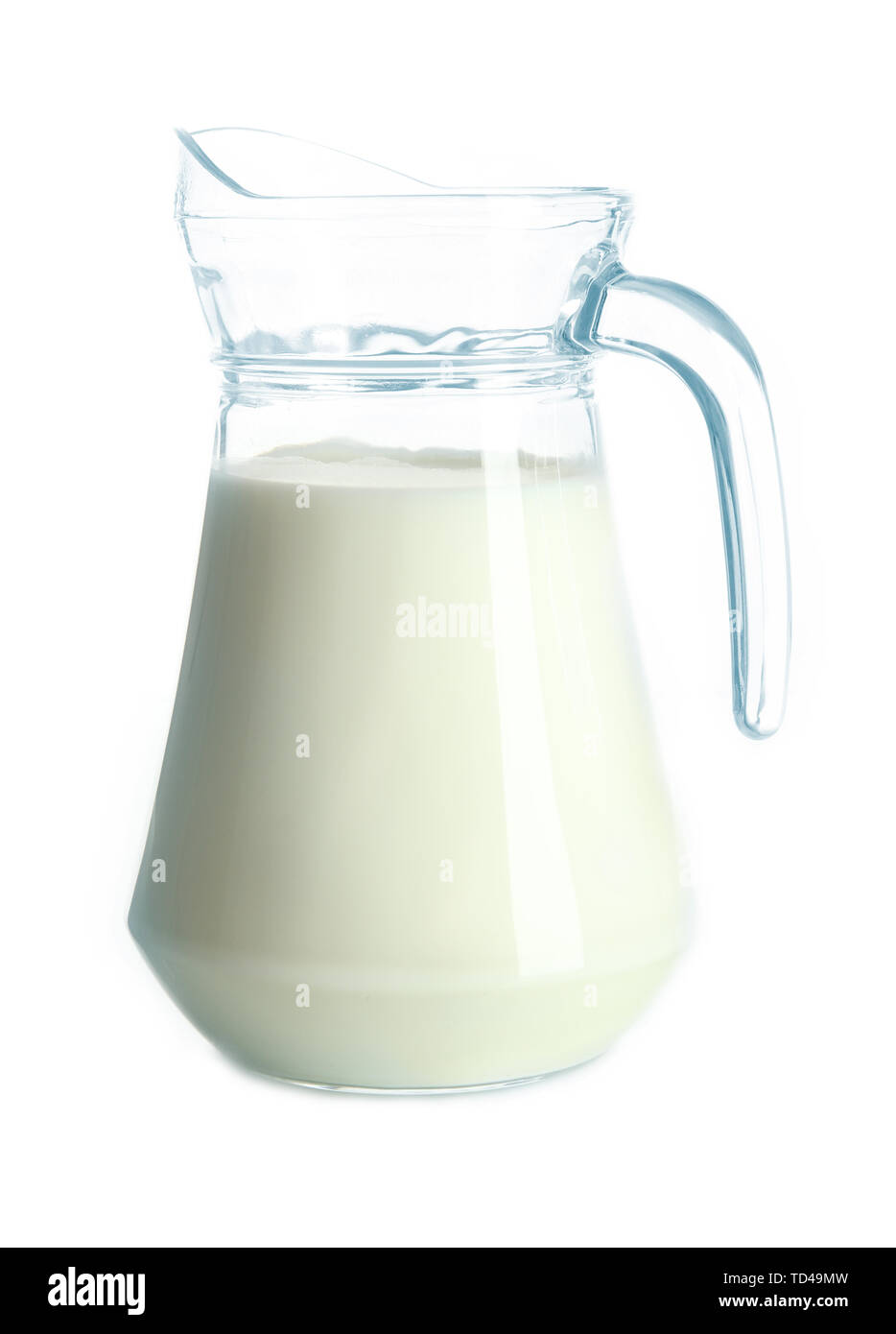 Pitcher of milk isolated on white Stock Photo - Alamy