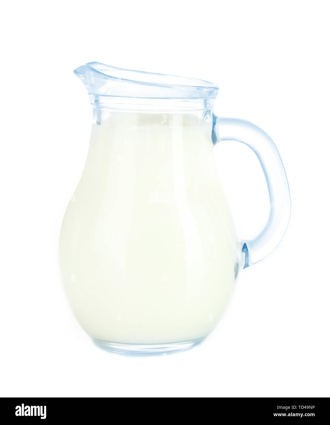 Pitcher of milk isolated on white Stock Photo - Alamy