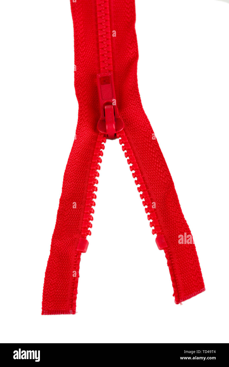 Zipper isolated on white Stock Photo - Alamy
