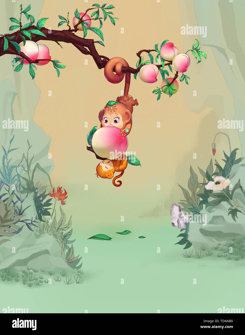 Monkey peach hi-res stock photography and images - Alamy