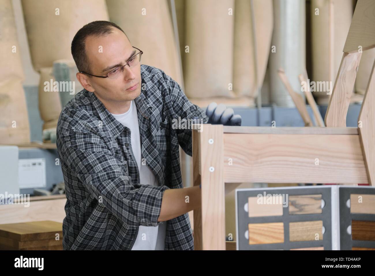 Caucasian wood master carpenter hi-res stock photography and images - Alamy