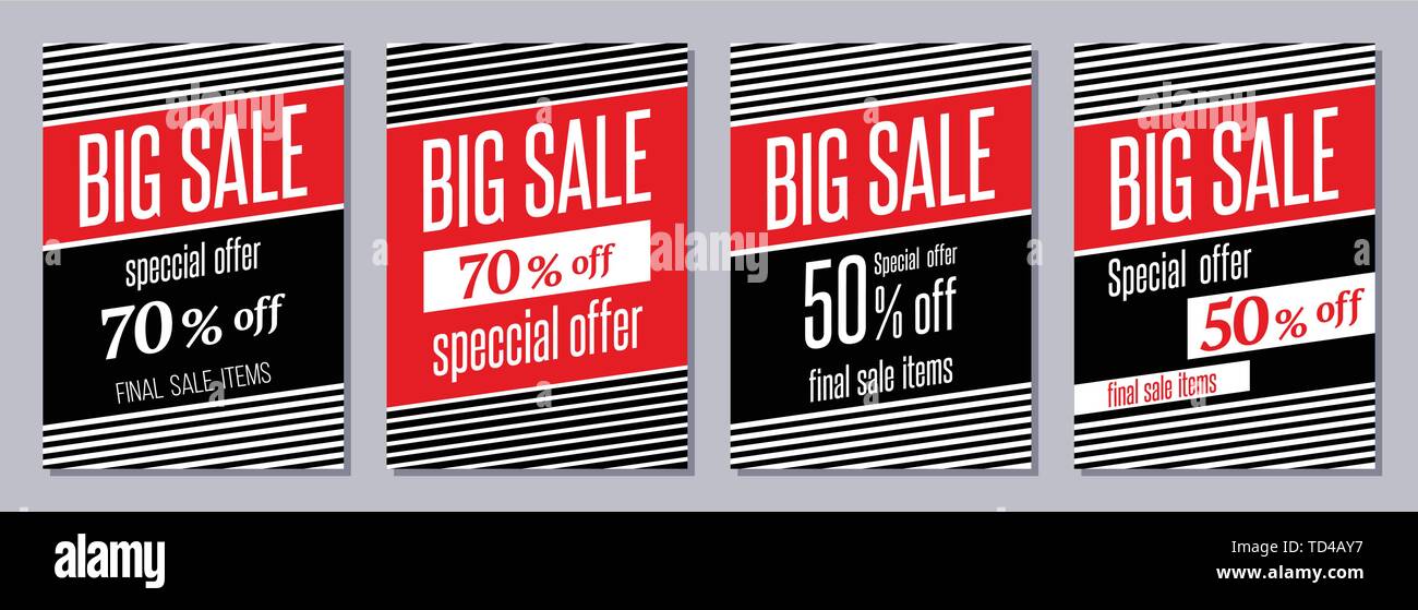 Advertisement poster collection vector vectors hi-res stock photography ...