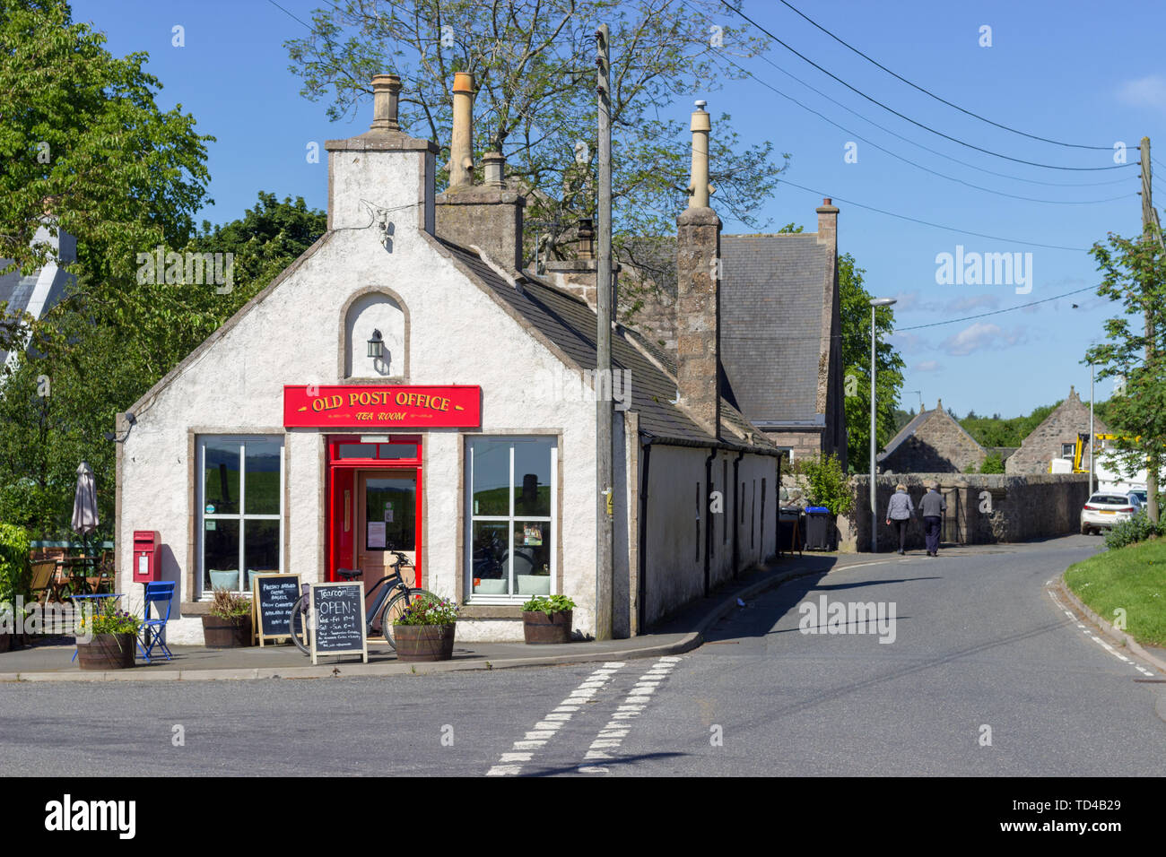Old Post Office Tea Room, Chapel of Garioch Stock Photo - Alamy