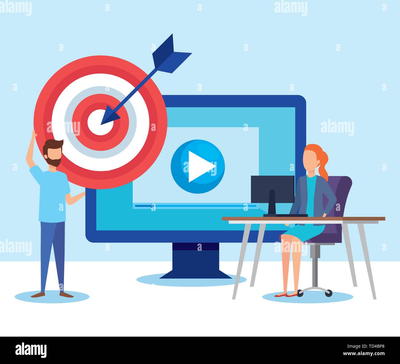 Team player office Stock Vector Images - Alamy