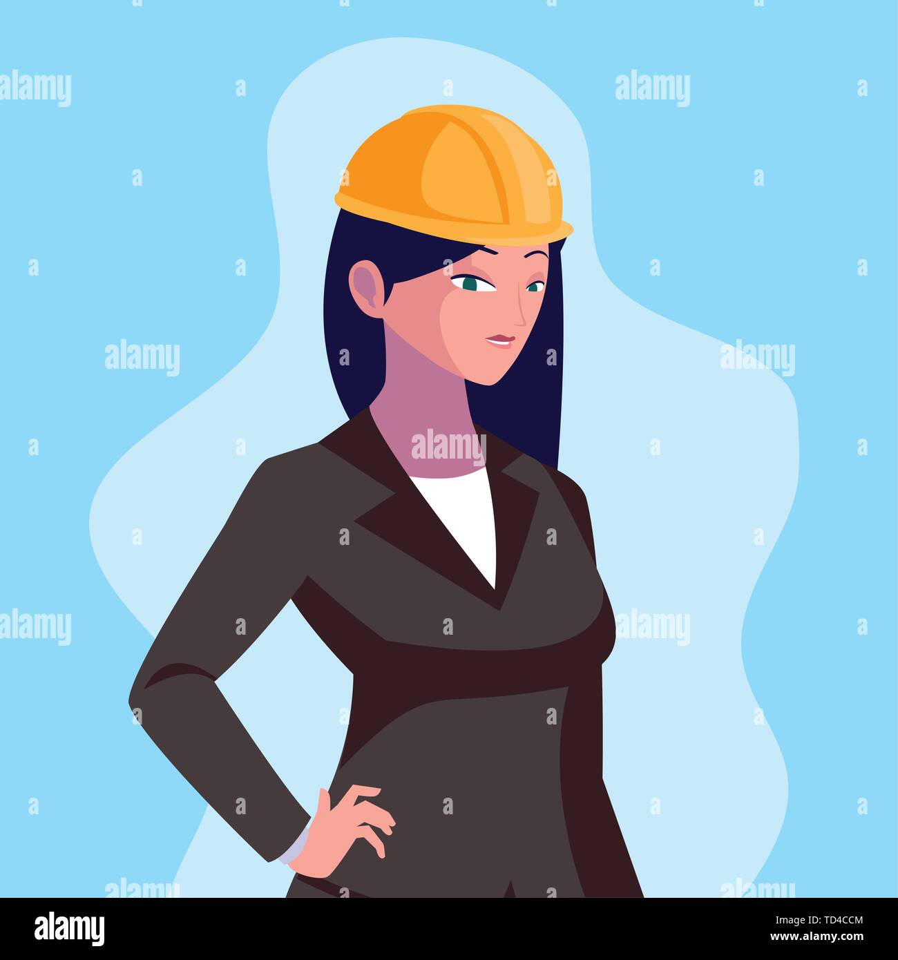 Woman engineer design, Worker profession industry construction ...