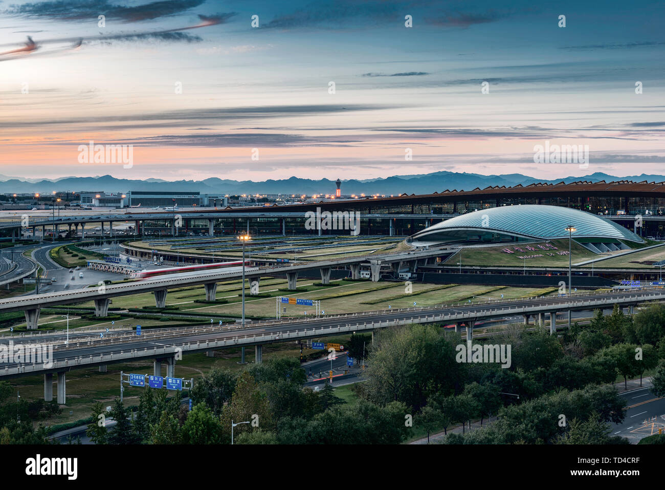 Beijing Metro Airport Line, Capital Airport Terminal 3 Stock Photo - Alamy