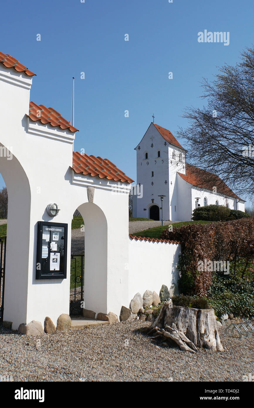 Kirche Genner, Rodekro, Süddänemark, Dänemark Stock Photo - Alamy