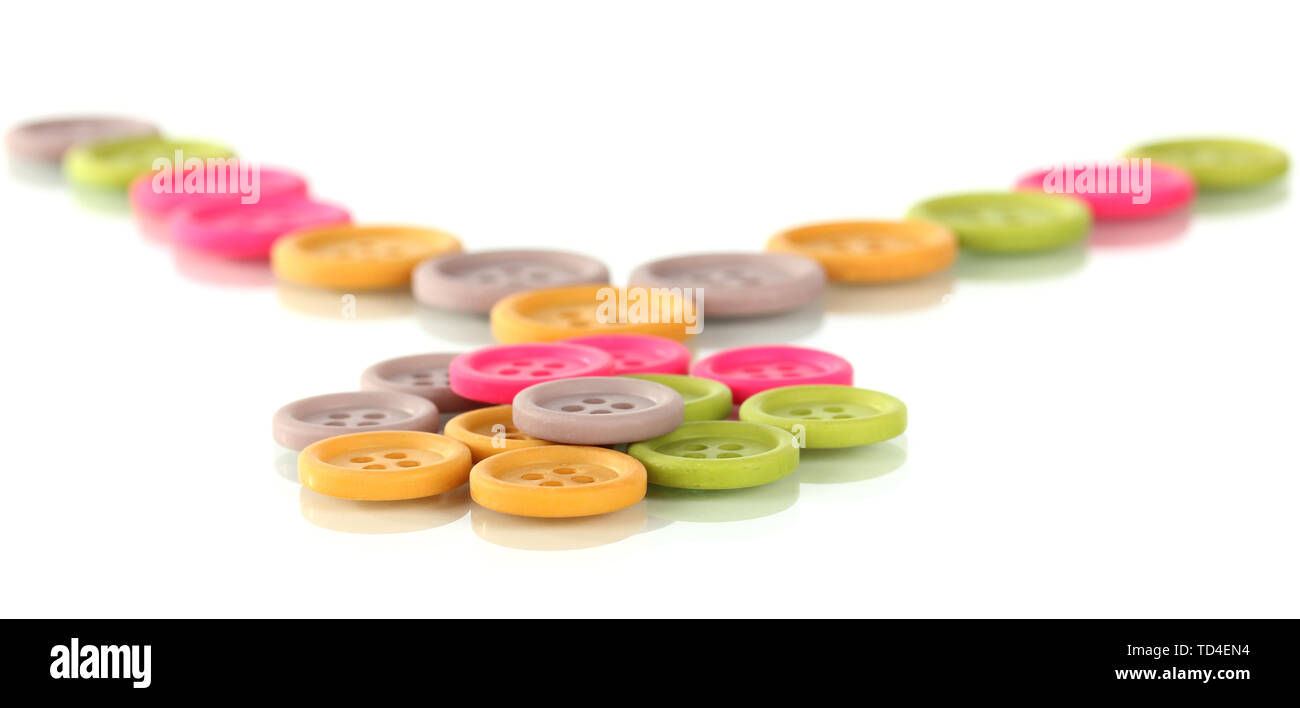 Bright colored buttons isolated on white Stock Photo - Alamy