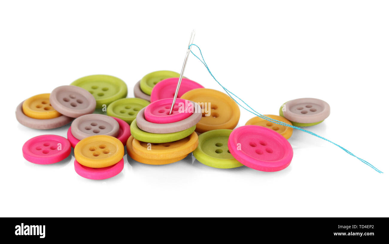 Bright colored buttons isolated on white Stock Photo - Alamy