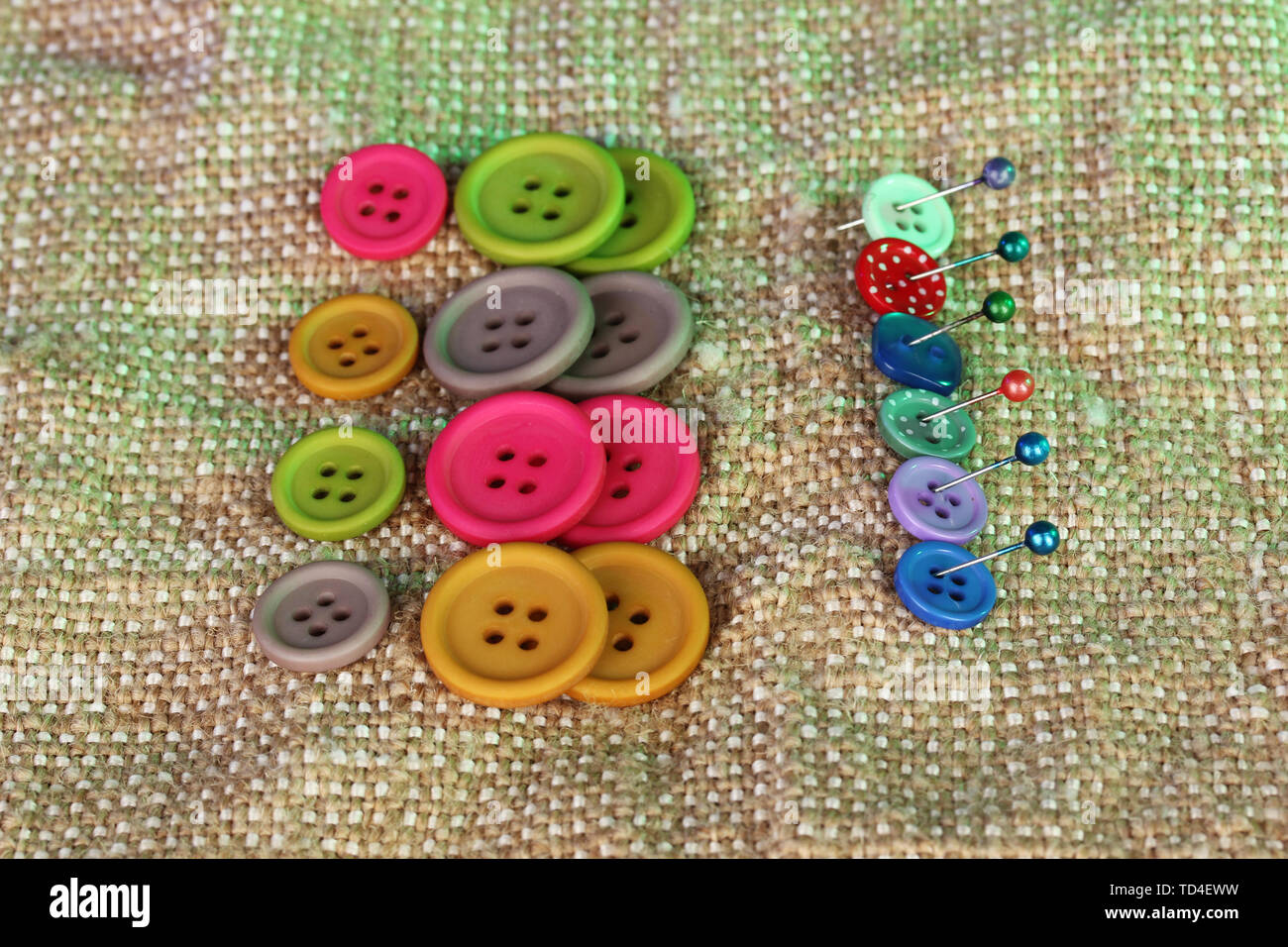 Bright color buttons on a blue background Stock Photo - Alamy