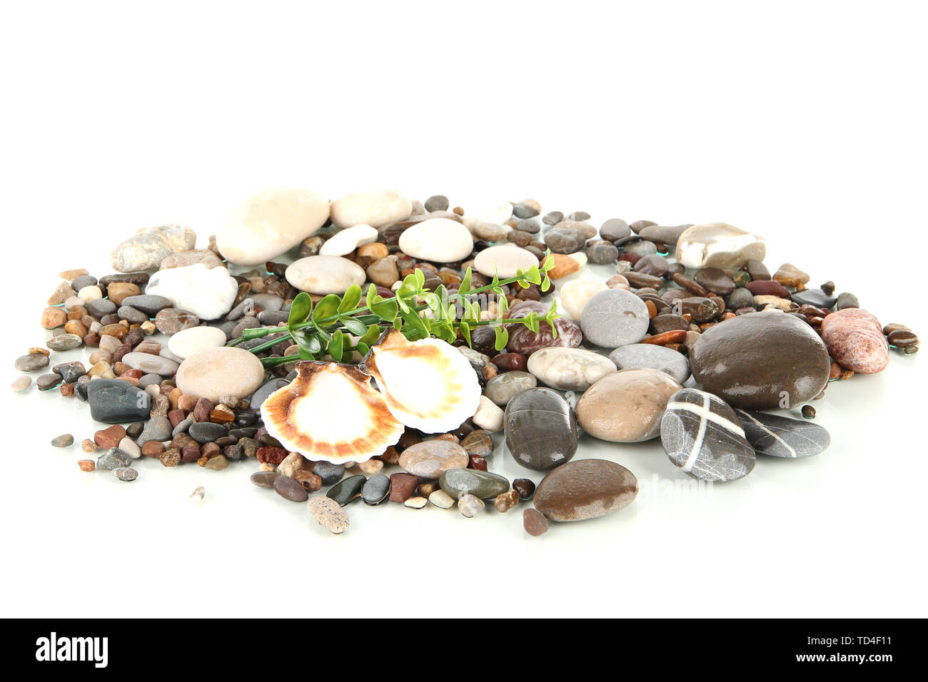 Sea stones isolated on white Stock Photo - Alamy