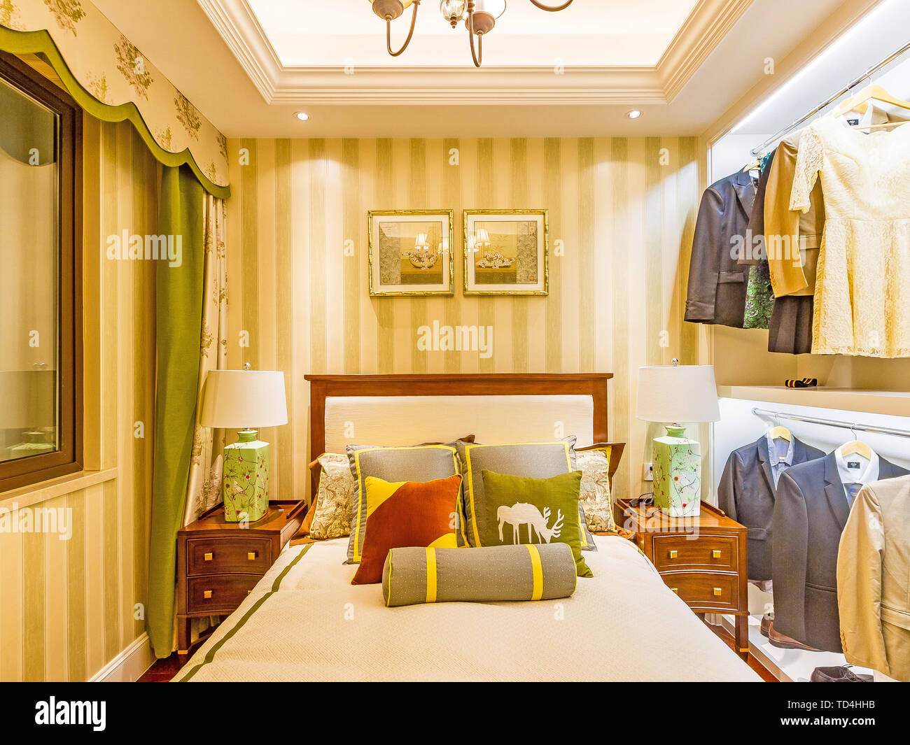 Bedroom, sleep, comfortable and comfortable rest environment, different ...