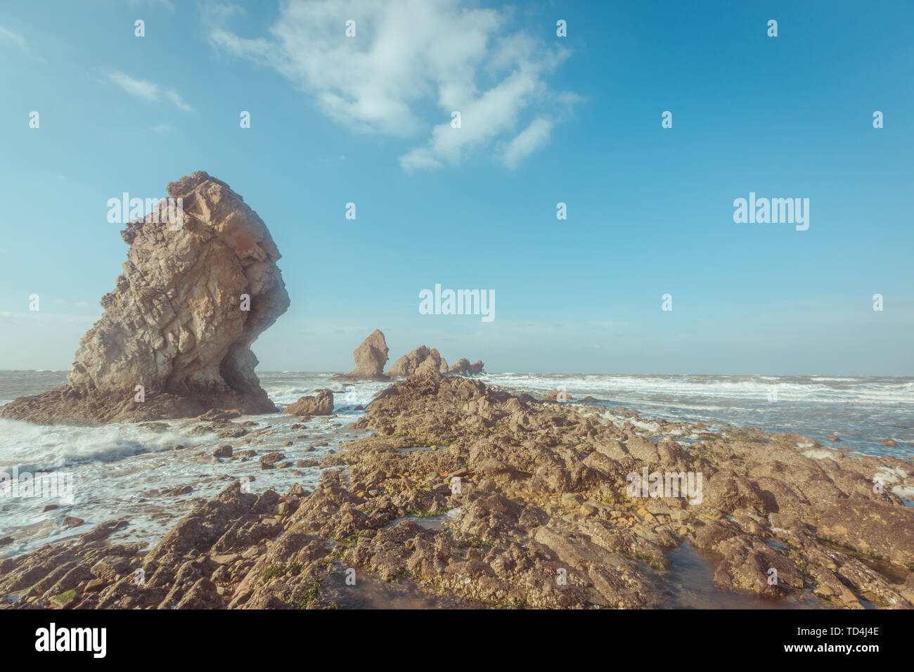 The scenery of the sea of stone in Dalian Stock Photo - Alamy