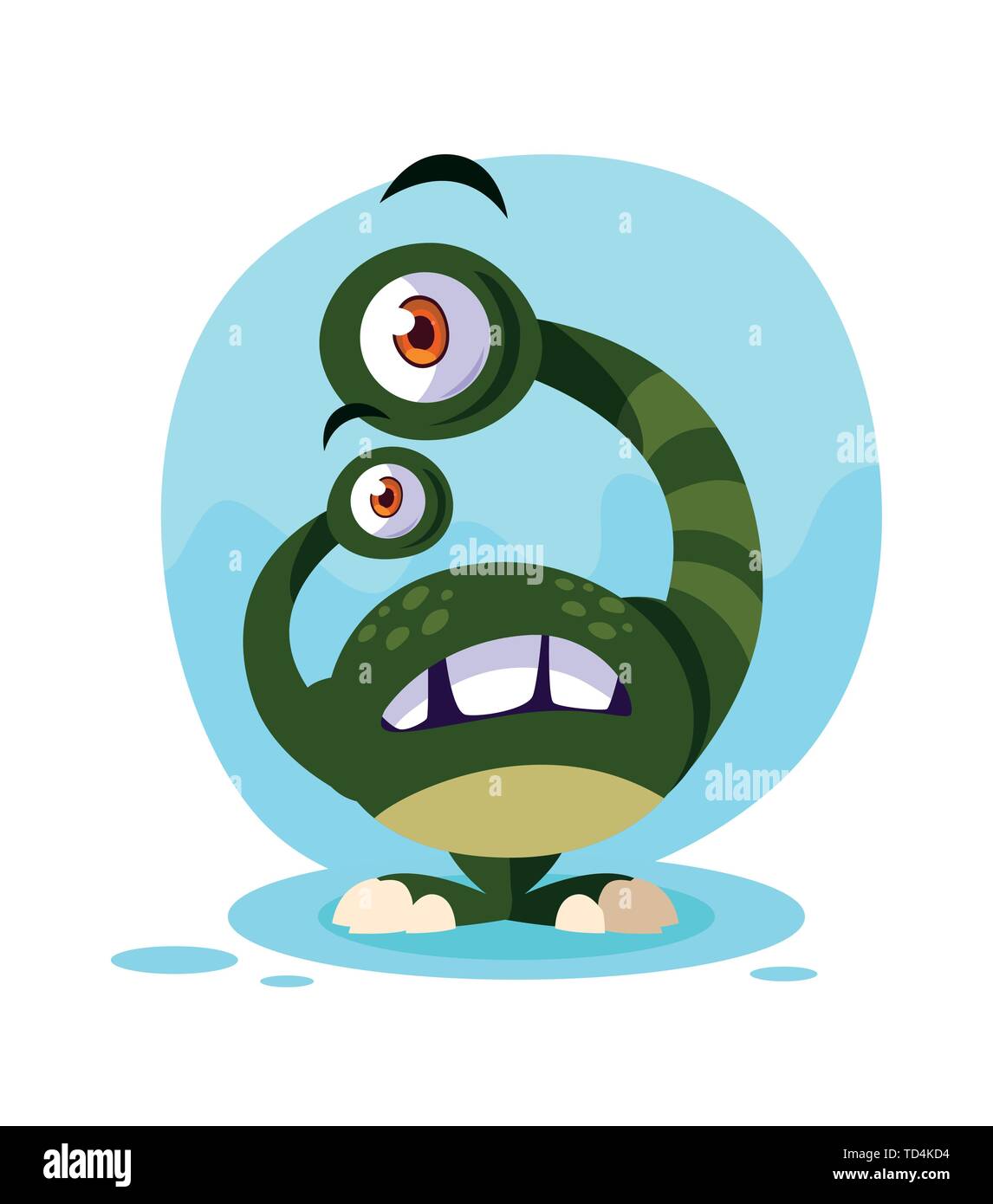 Monster cartoon design, Creature face emoticon caricature halloween ...