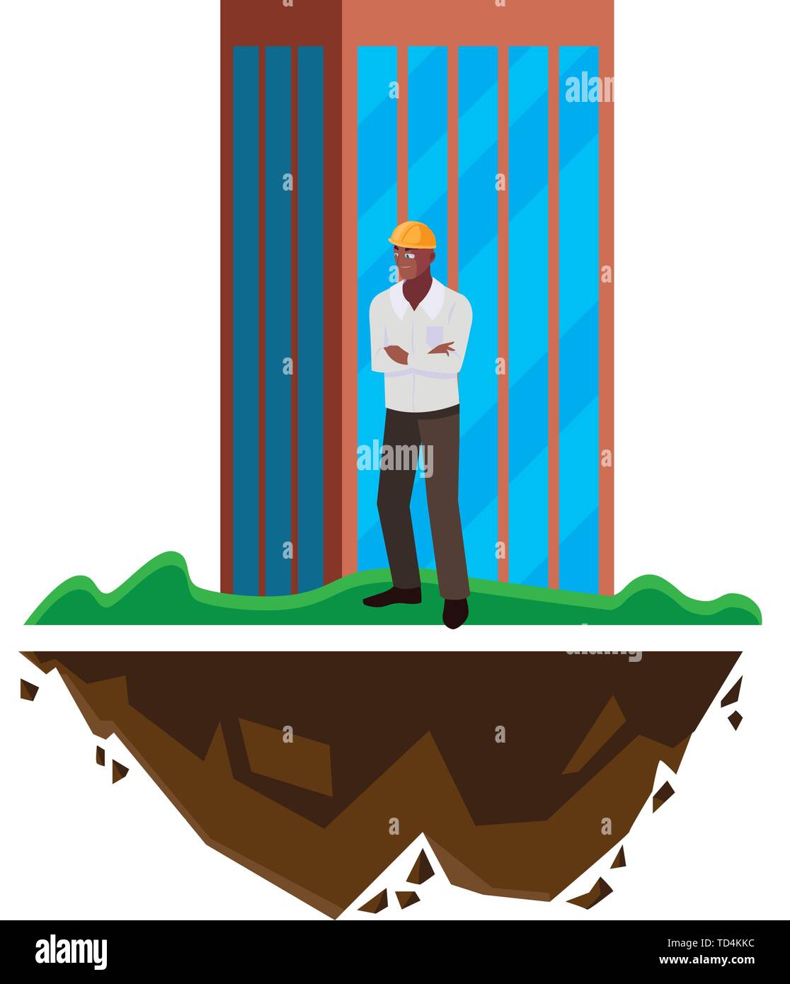 Foreman african worker Stock Vector Images - Alamy